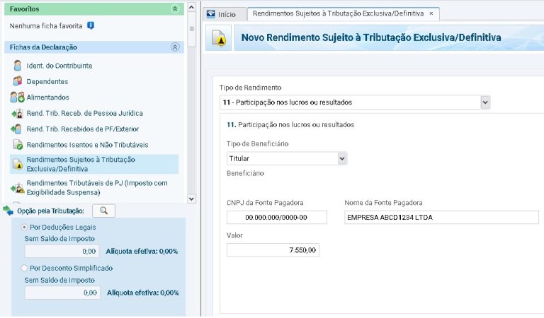 IRPF 2023 -Como lançar valores recebidos de PLR?